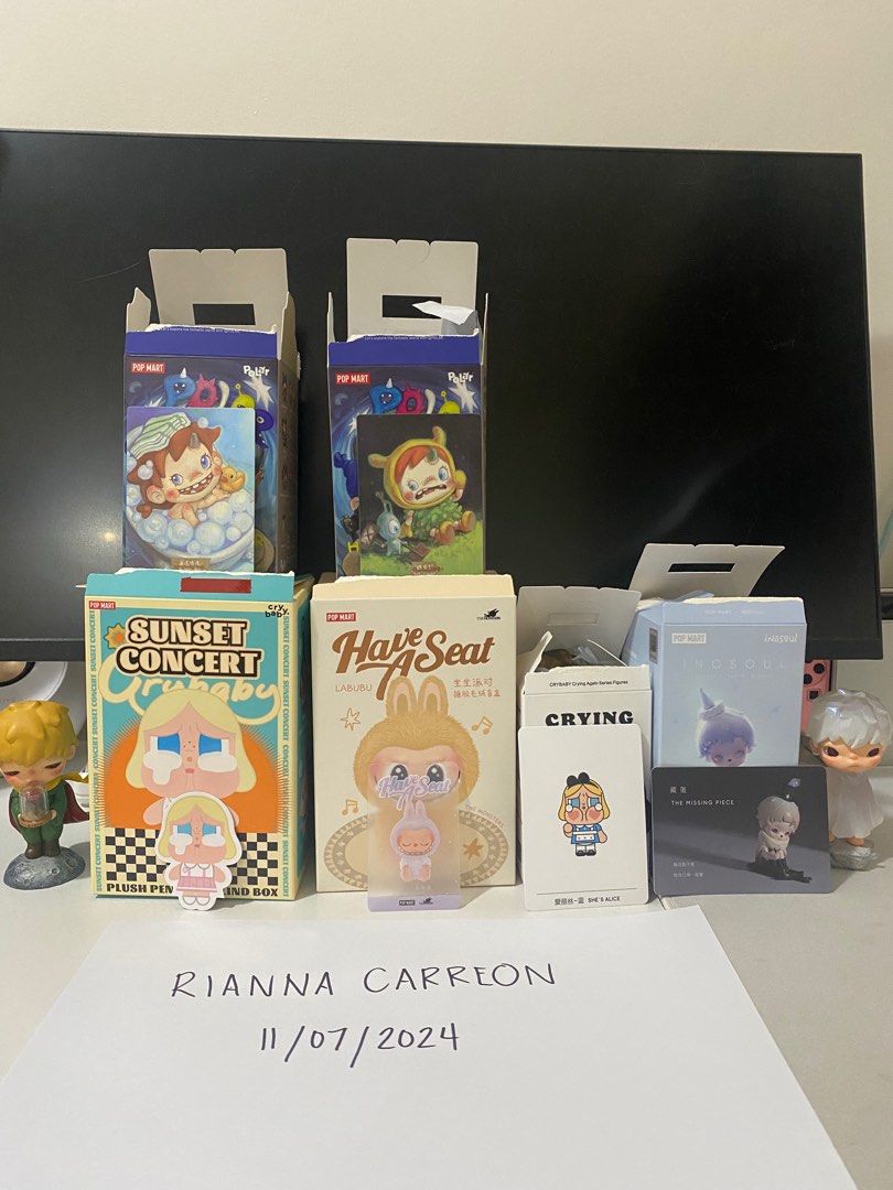 LABUBU HAVE A SEAT ZIZI SUNSET CONCERT PINK WHITE HELLO POLAR CRYBABY ...