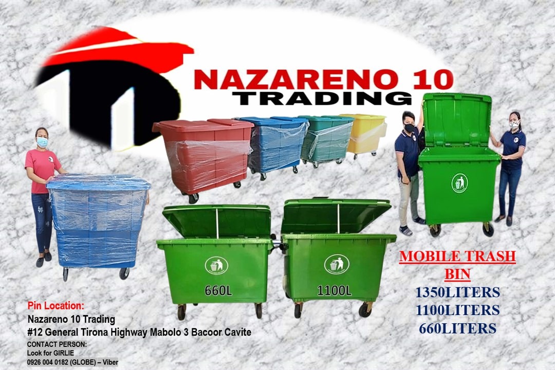 MOBILE WASTE BINS LARGE TRASH BINS, Furniture & Home Living, Cleaning ...