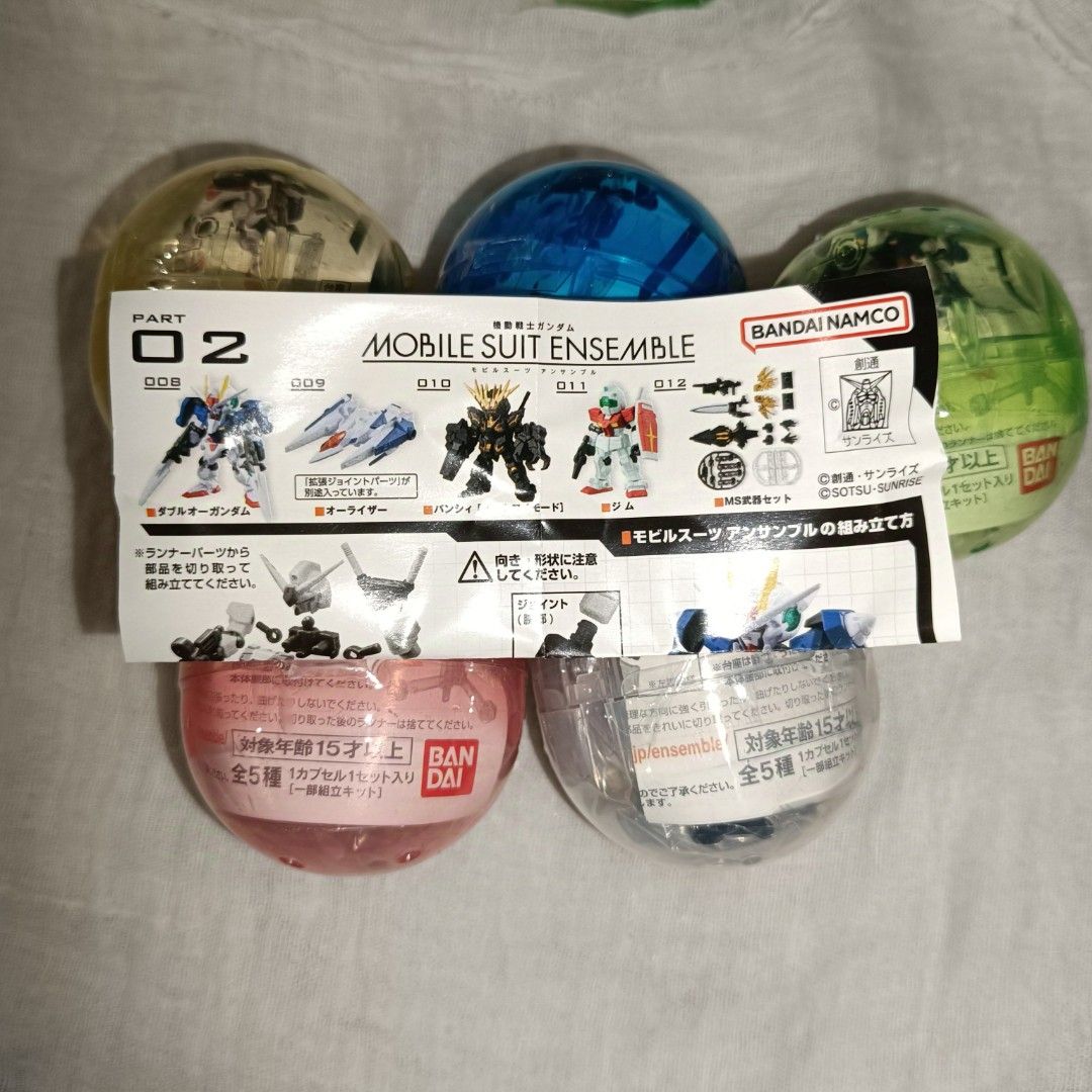 MSE part 2 Bandai Mobile Suit Ensemble set of 5 Gundam Exia OO Riser ...