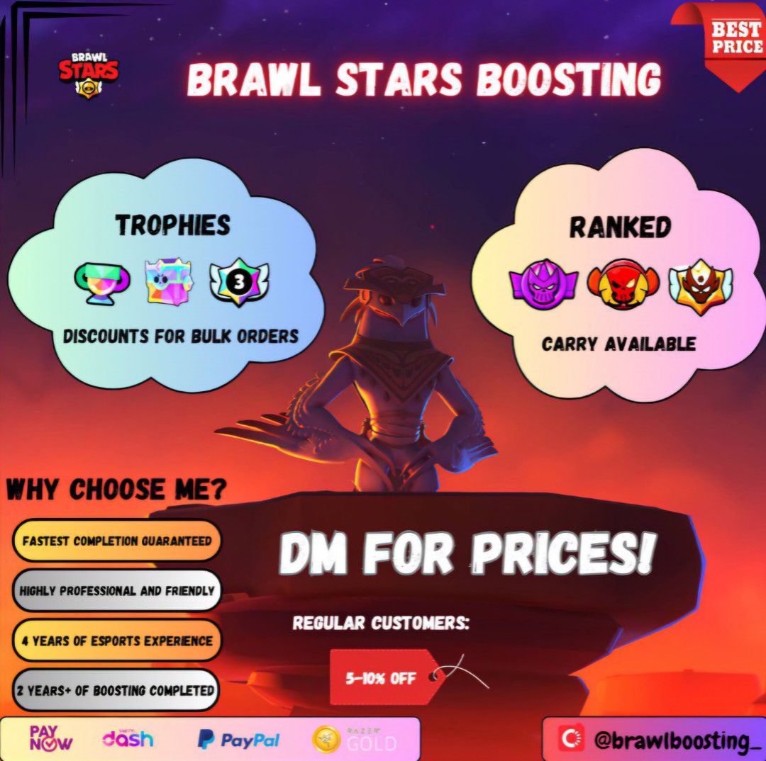 (New Ranks!) Cheapest Trophy/Ranked Boosting (Brawl Stars) on Carousell