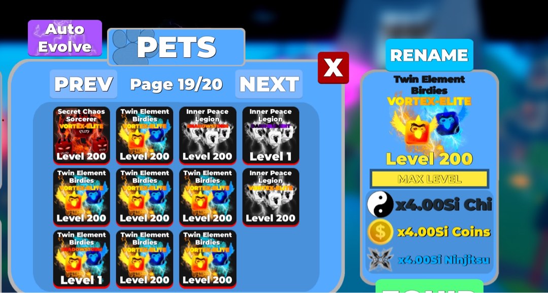 Roblox Ninja Legend Best stat /limited pets, 興趣及遊戲, 玩具 & 遊戲類 - Carousell