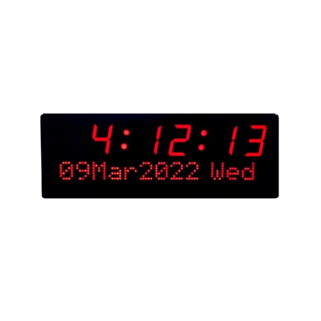 NTP Digital Clock with Text or Date Display, Time zone clock, PoE, 2.3 ...