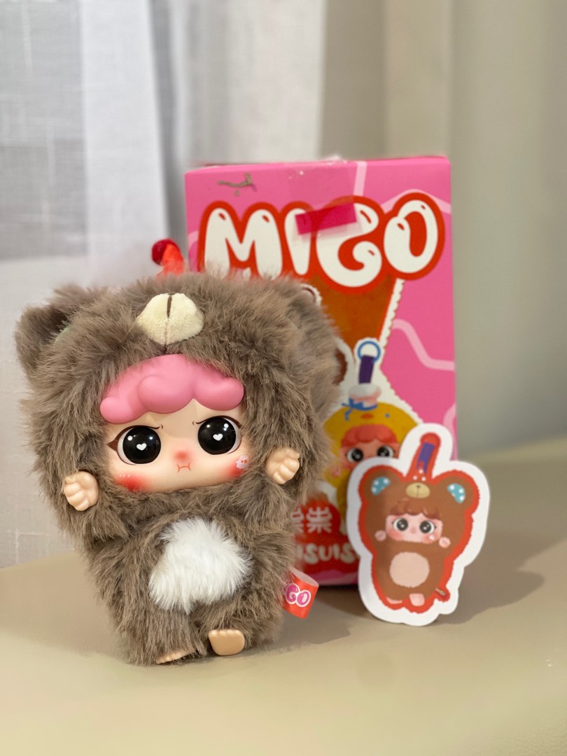 [ON HAND] MIGO Sneaky Series Plush - Bear, Hobbies & Toys, Toys & Games ...