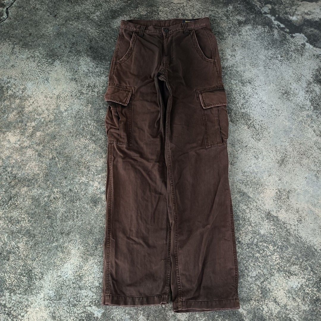 Osh Kosh Hard Denim Cargo Choco Brown Pants, Men's Fashion, Bottoms ...