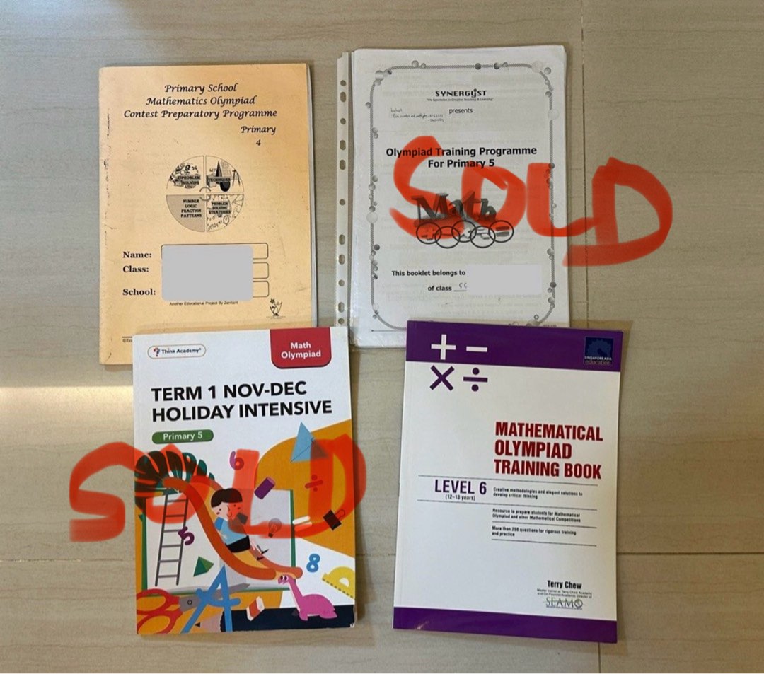 P4 P5 P6 Math Olympiad Books and Notes, Hobbies & Toys, Books ...