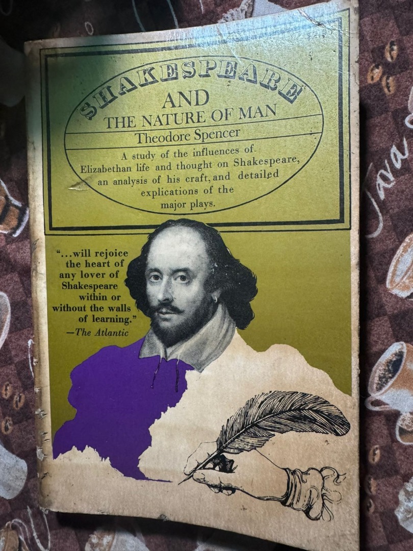 PAPERBACK 1974 Shakespeare Nature of Man Theodore Spencer Vintage ...