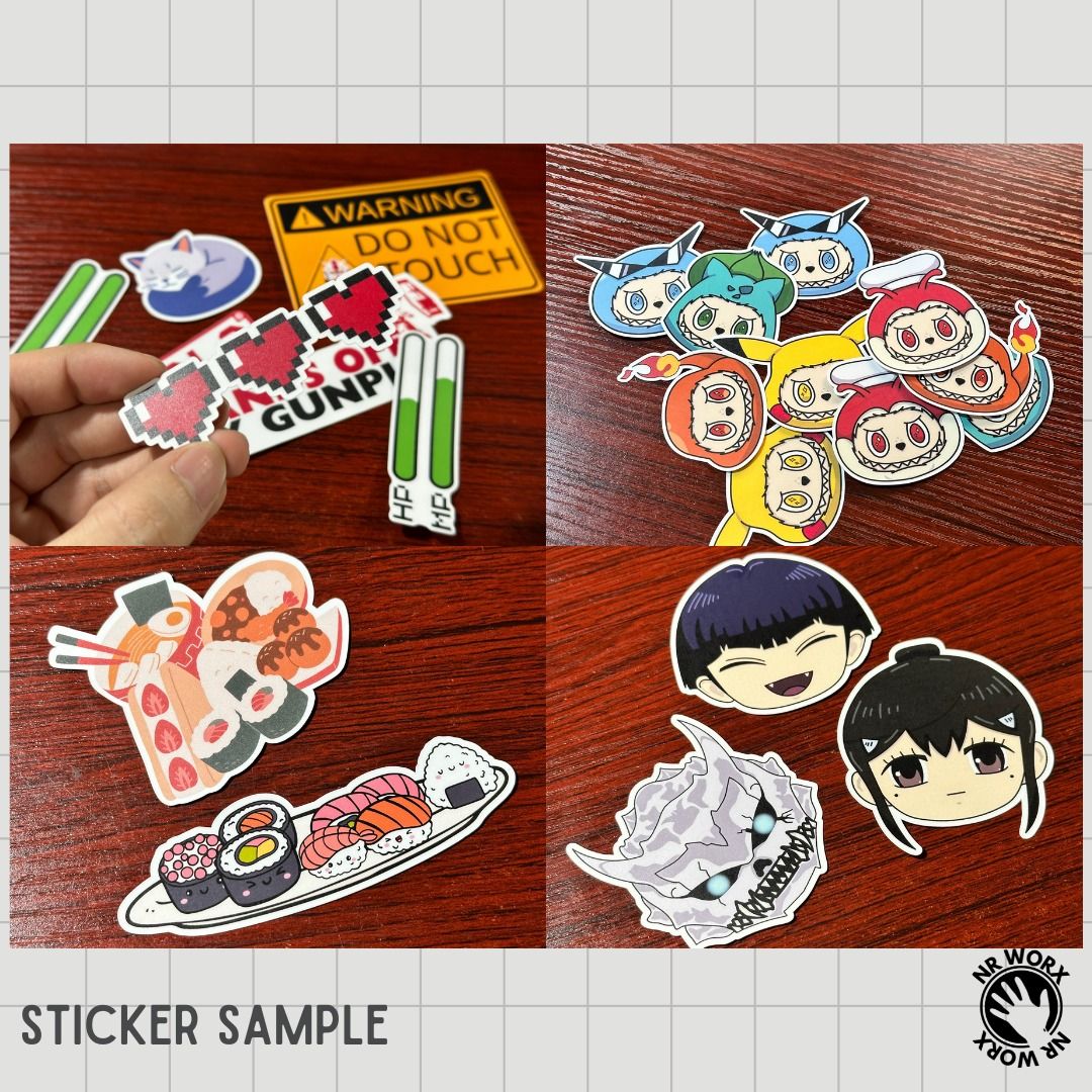 Pikachu x Gengar Ash Greninja Pokemon Anime Laminated Vinyl Stickers ...