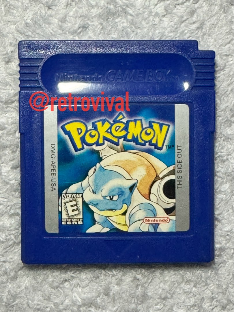 Pokemon Blue Version gameboy cartridge- USA version #00, Video Gaming ...