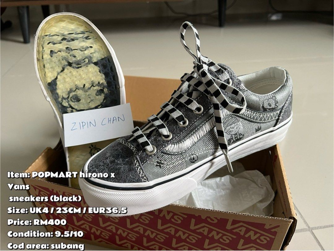 POPMART Hirono x Vans collab sneaker, Men's Fashion, Footwear, Sneakers ...