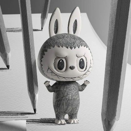 Popmart Mega Labubu Sketch Model Statue Limited Edition 400%, Hobbies ...