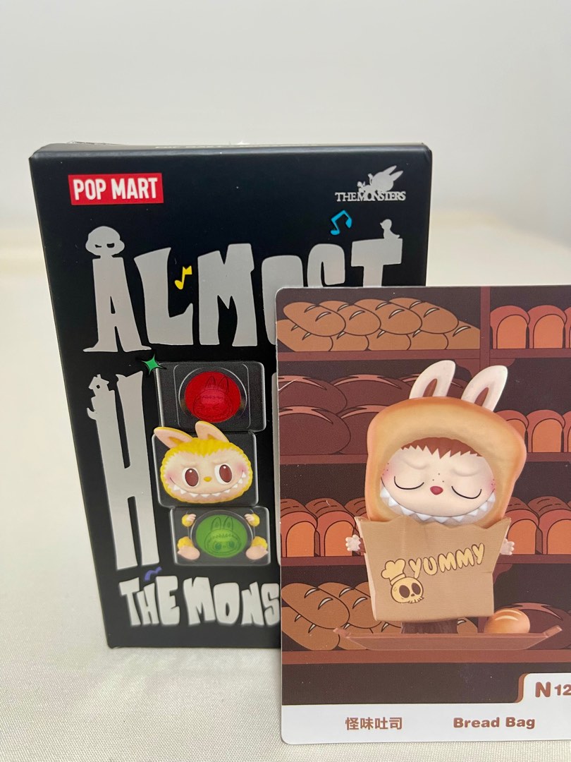 Popmart Pop Mart Labubu Almost Hidden The Monster - Bread Bag, Hobbies ...