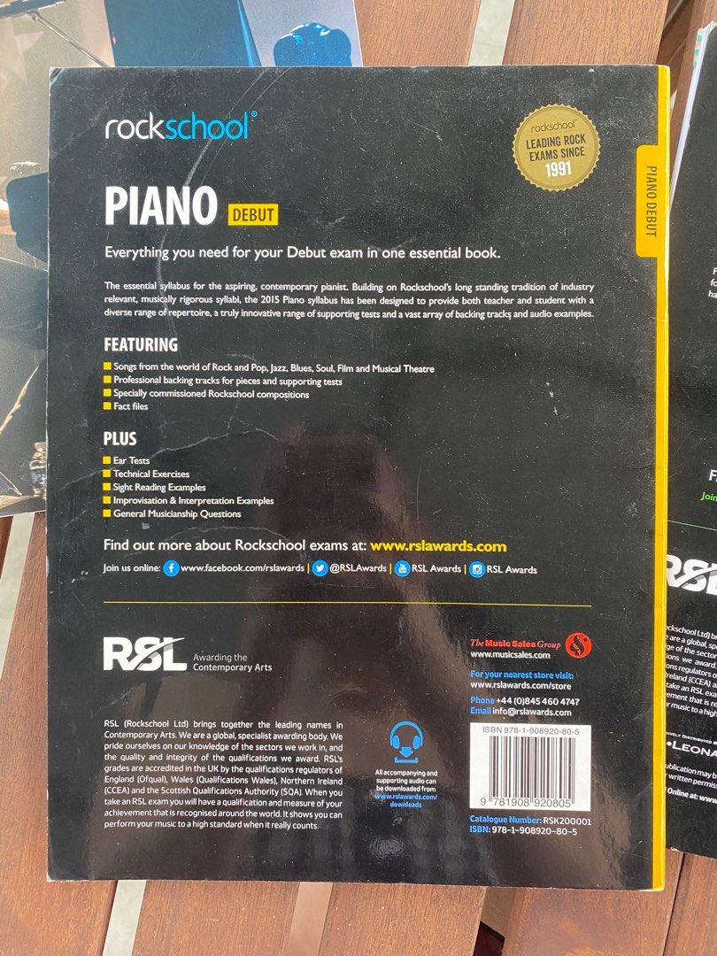 Rockshool (Debut- Grade 3) Piano Music Scorebooks, Hobbies & Toys ...