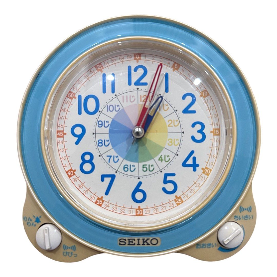 Seiko Clock Alarm Clock Educational Analog Blue KR887L SEIKO, Hobbies ...