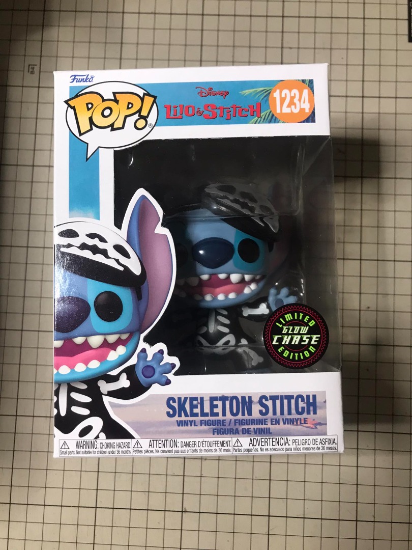 Skeleton Stitch #1234 GITD Chase Funko Pop Disney Lilo & Stitch ...