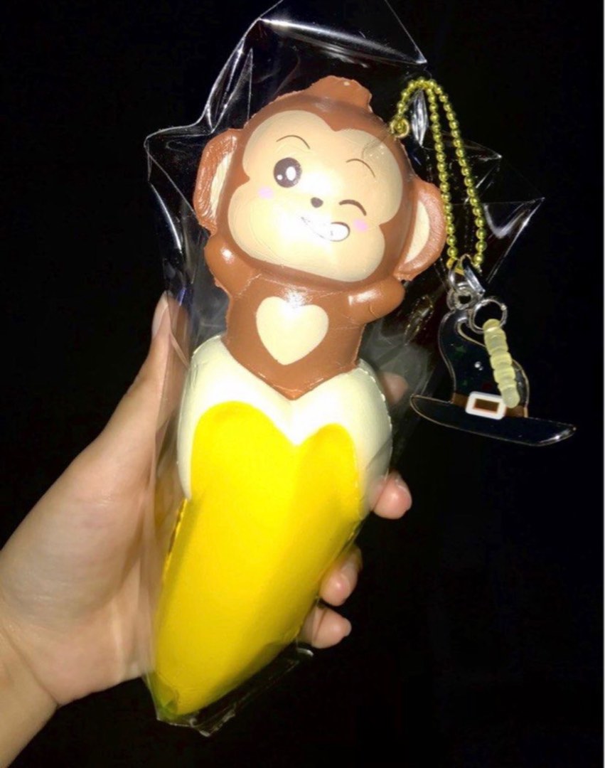 SQUISHY PUNIMARU CHEEKI BANANA ORIGINAL, Toys & Collectibles, Mainan di ...