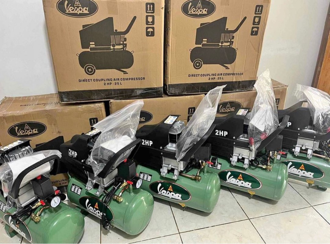 Vespa 2HP 25L Direct Coupled Air Compressor, Commercial & Industrial ...