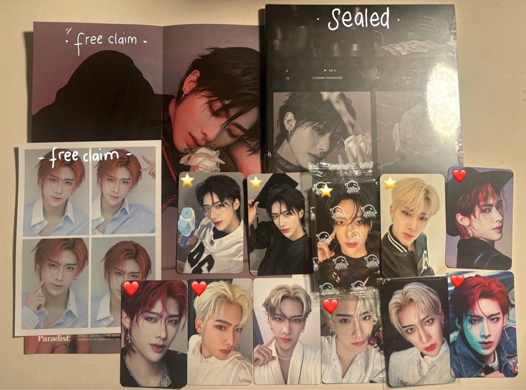 WTS ZB1 Ricky Bulk Zerobaseone Official photocards and album, Hobbies ...