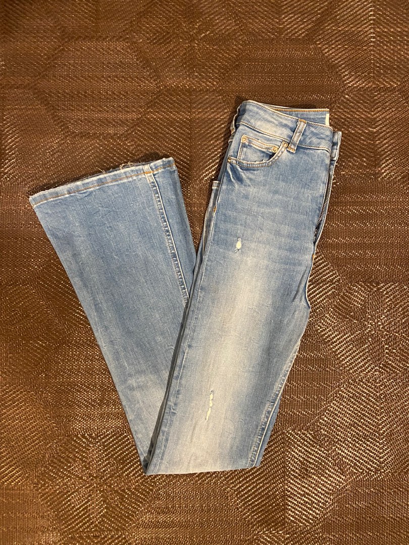 Zara Women Premium Denim Collection Light Wash Denim Jeans Bootcut ...