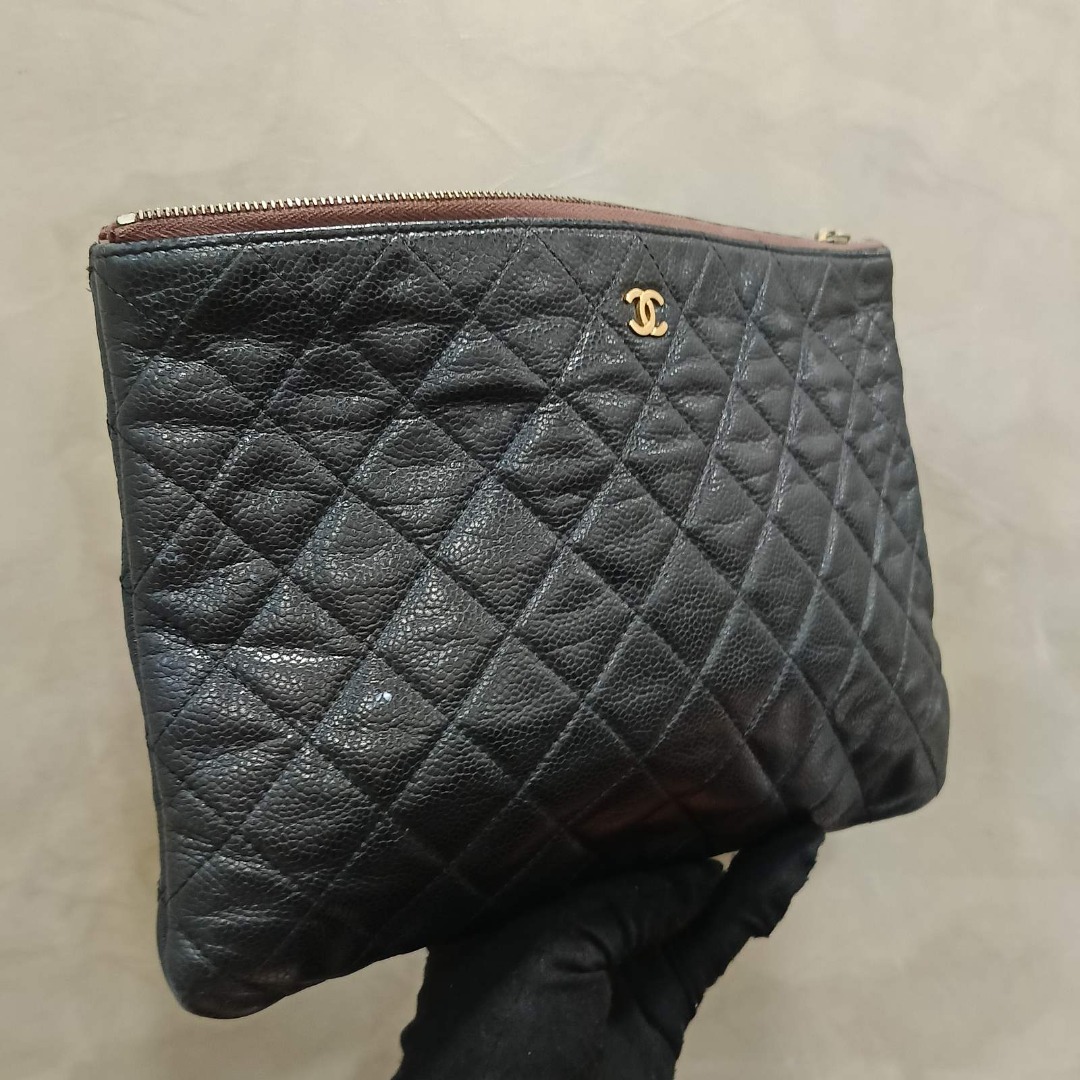 247006611 CHANEL SLG MATELASSE CAVIAR SKIN CLUTCH, Luxury, Bags ...