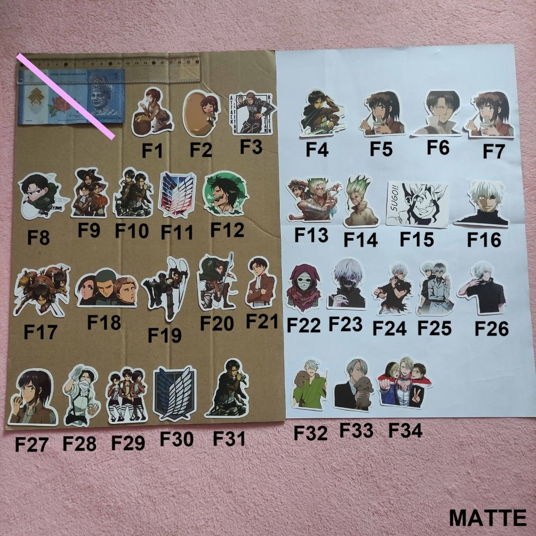 ( RM2 for 5 ) Matte Anime Stickers | Slam Dunk / Promised Neverland ...