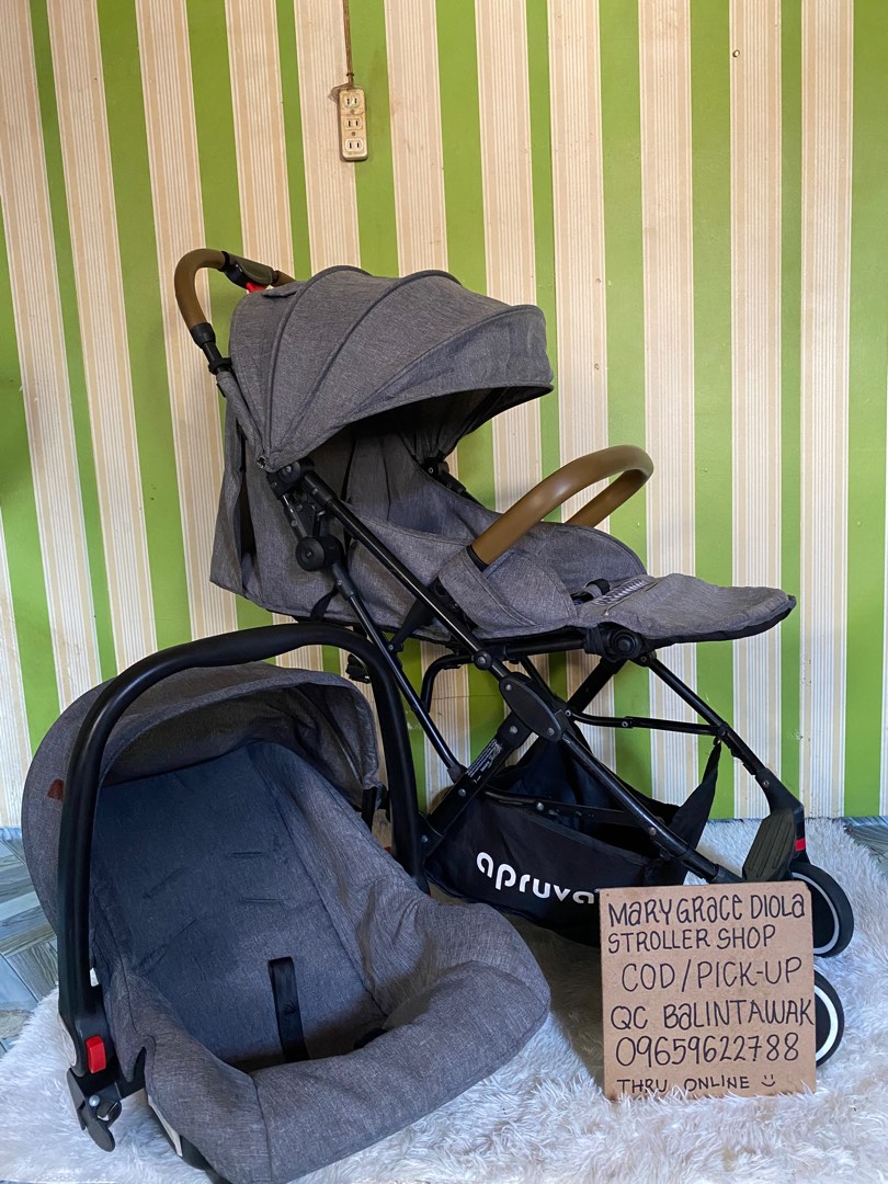 Apruva trek travel stroller cabin approved with carseat, Babies & Kids ...