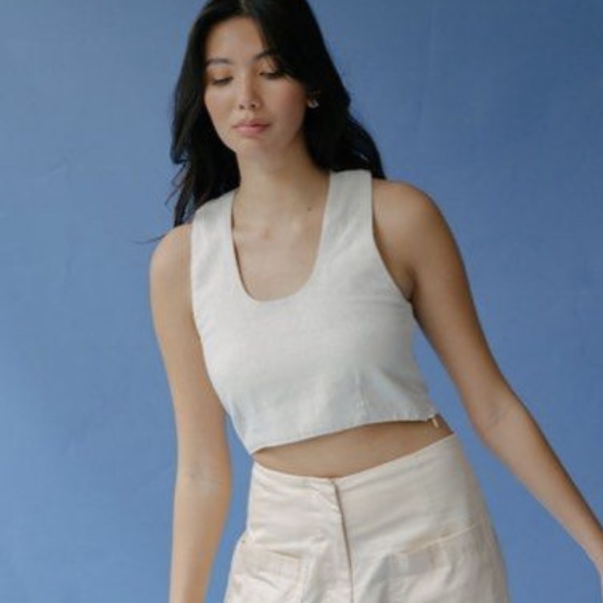 araw the line melfi top in oat, Women's Fashion, Tops, Sleeveless on ...