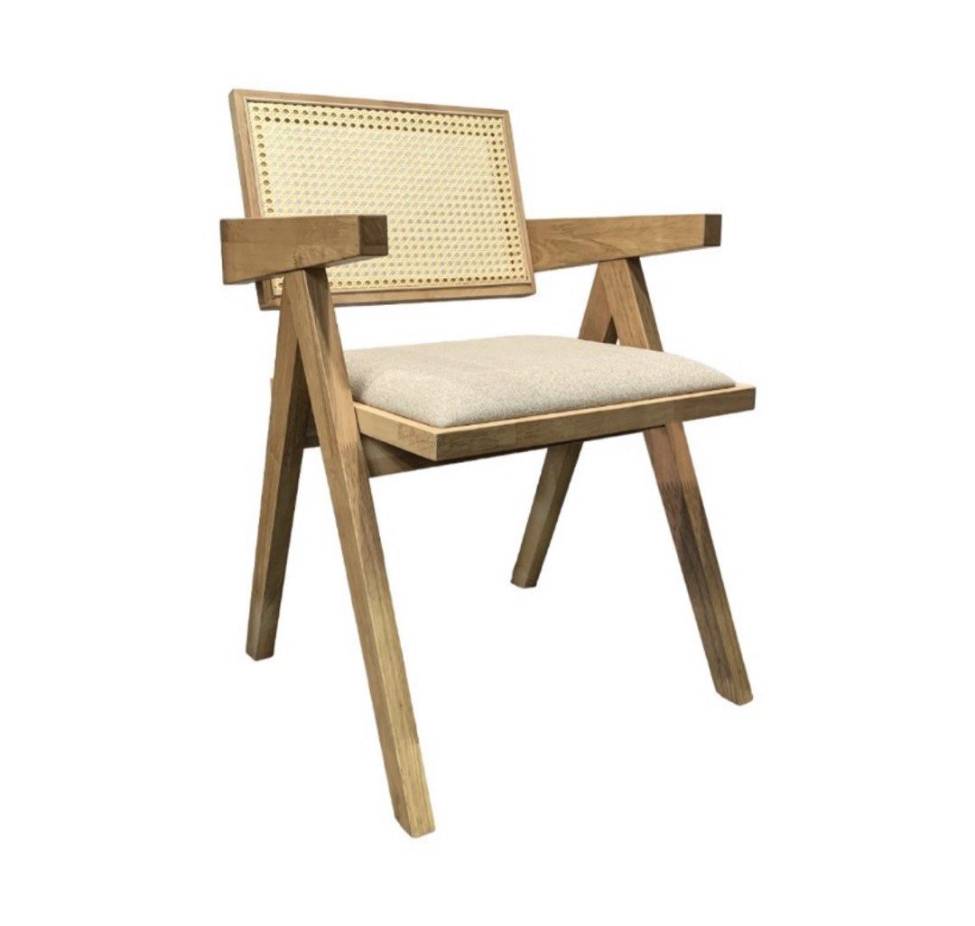 Armchair/ dining chair muji / japandi, Furniture & Home Living ...