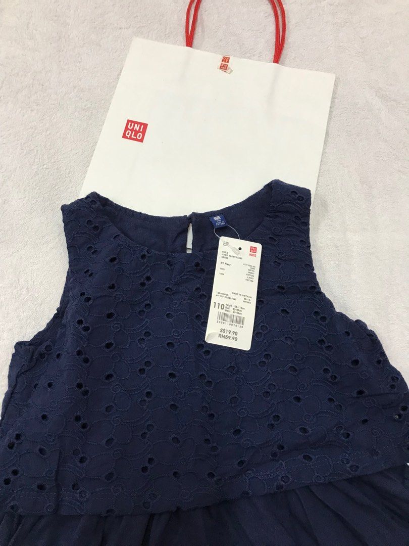 Brand New with Tag UNIQLO Girl kid Eyelet Dress RM39 only, Babies ...