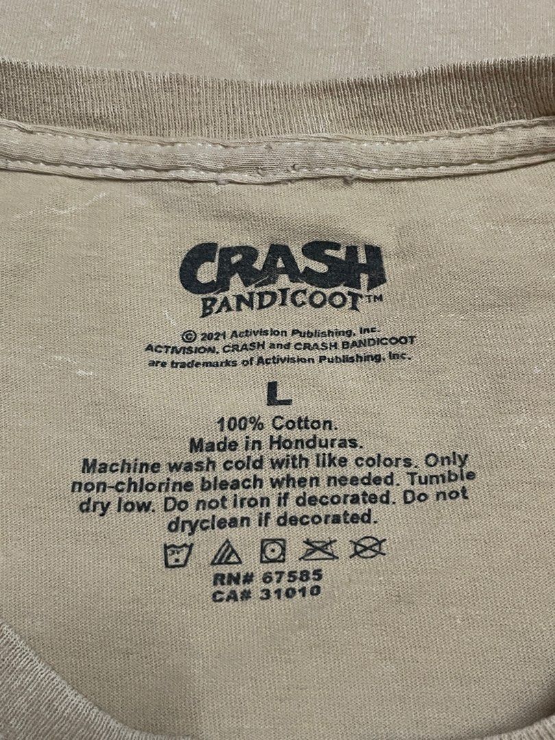 Crash Bandicoot Shirt, Men's Fashion, Tops & Sets, Tshirts & Polo ...