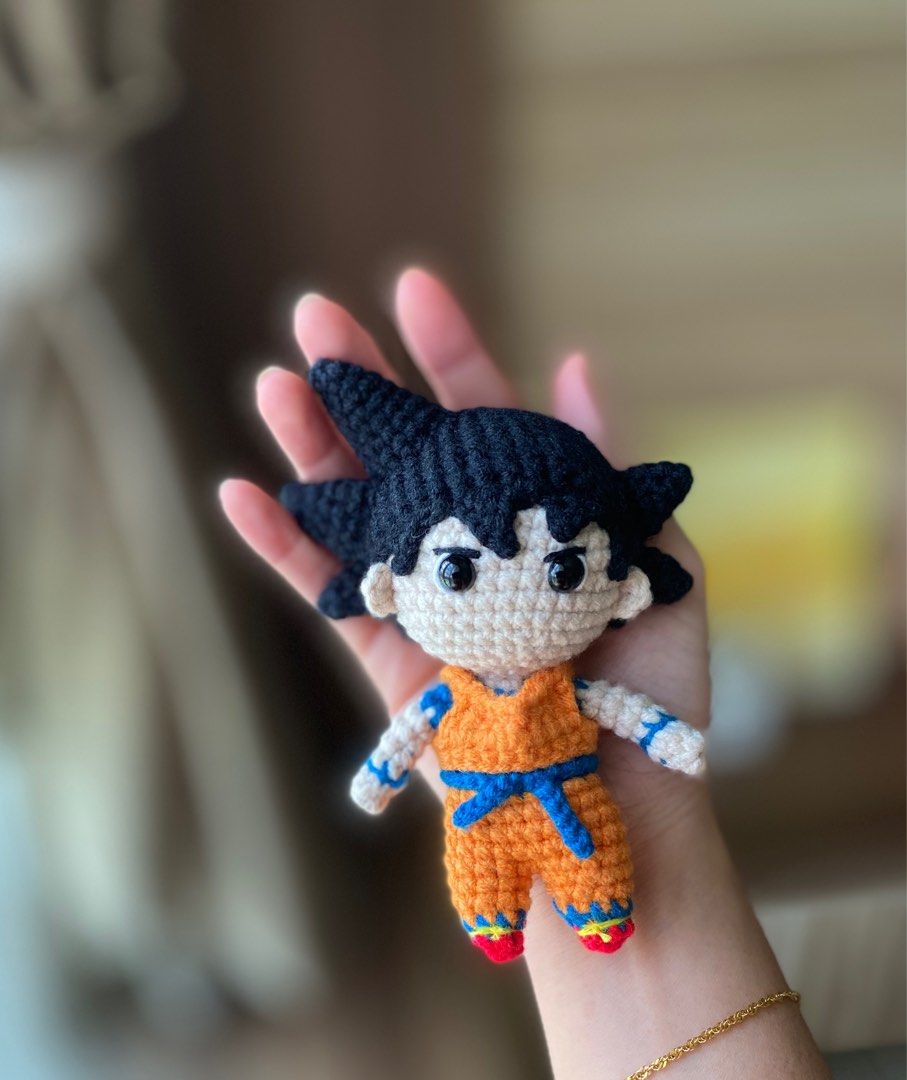 Crochet Goku Dragon Ball, Hobbies & Toys, Stationery & Craft, Handmade ...