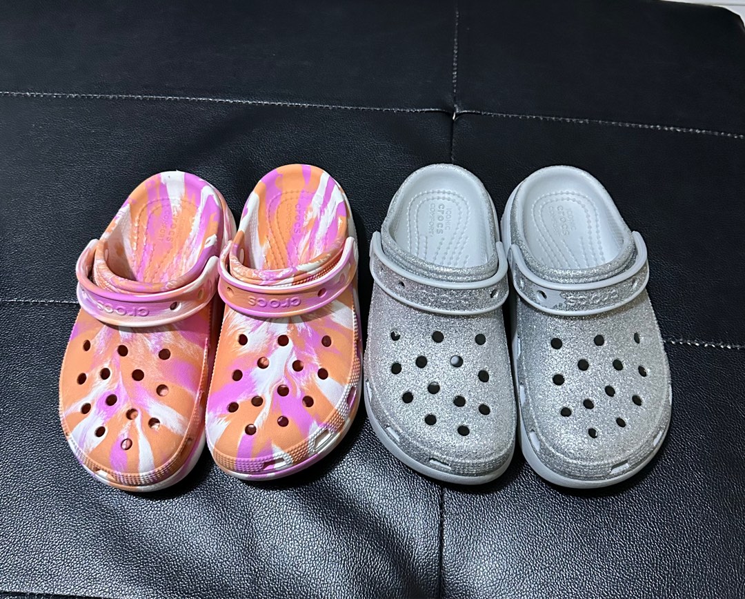 Crocs Classic Marbled & Shimmer Clogs, Babies & Kids, Babies & Kids ...