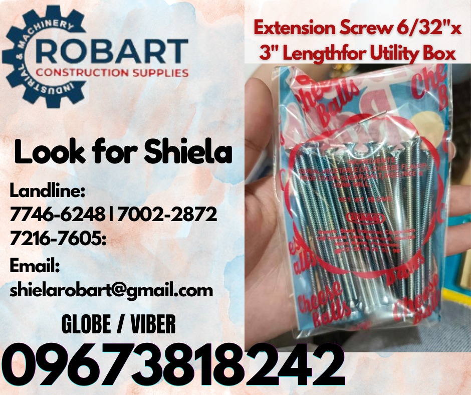 Extension Screw 6/32"x 3" Length for Utility Box, Commercial ...
