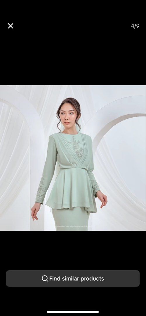 FIONNA BRIDAL COLLECTION BULAN BINTANG IN MOCHA GREEN/ BAJU TUNANG/BAJU ...