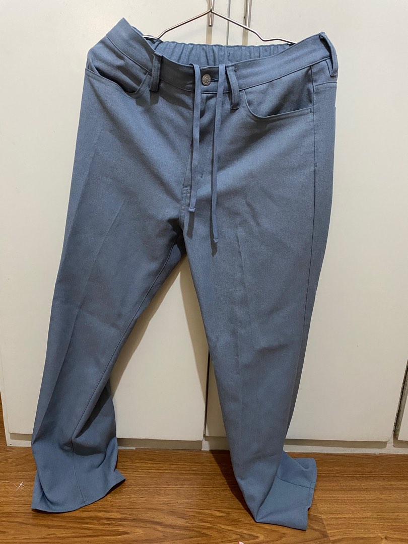 GU garterized pants, Men's Fashion, Bottoms, Trousers on Carousell