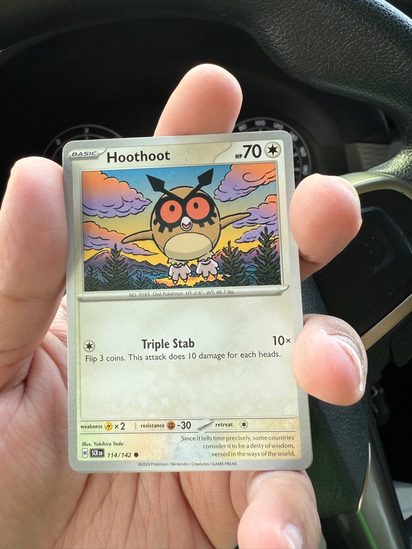 Hoothoot #114 Pokemon Stellar Crown, Hobbies & Toys, Toys & Games on Carousell