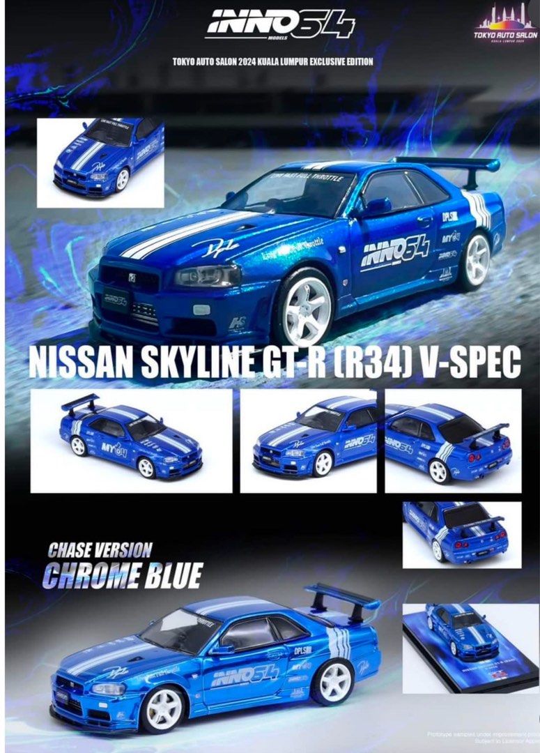 Inno 64 Nissan GTR R35 Top Secret & Nissan Skyline GTR R34 V-Spec ...