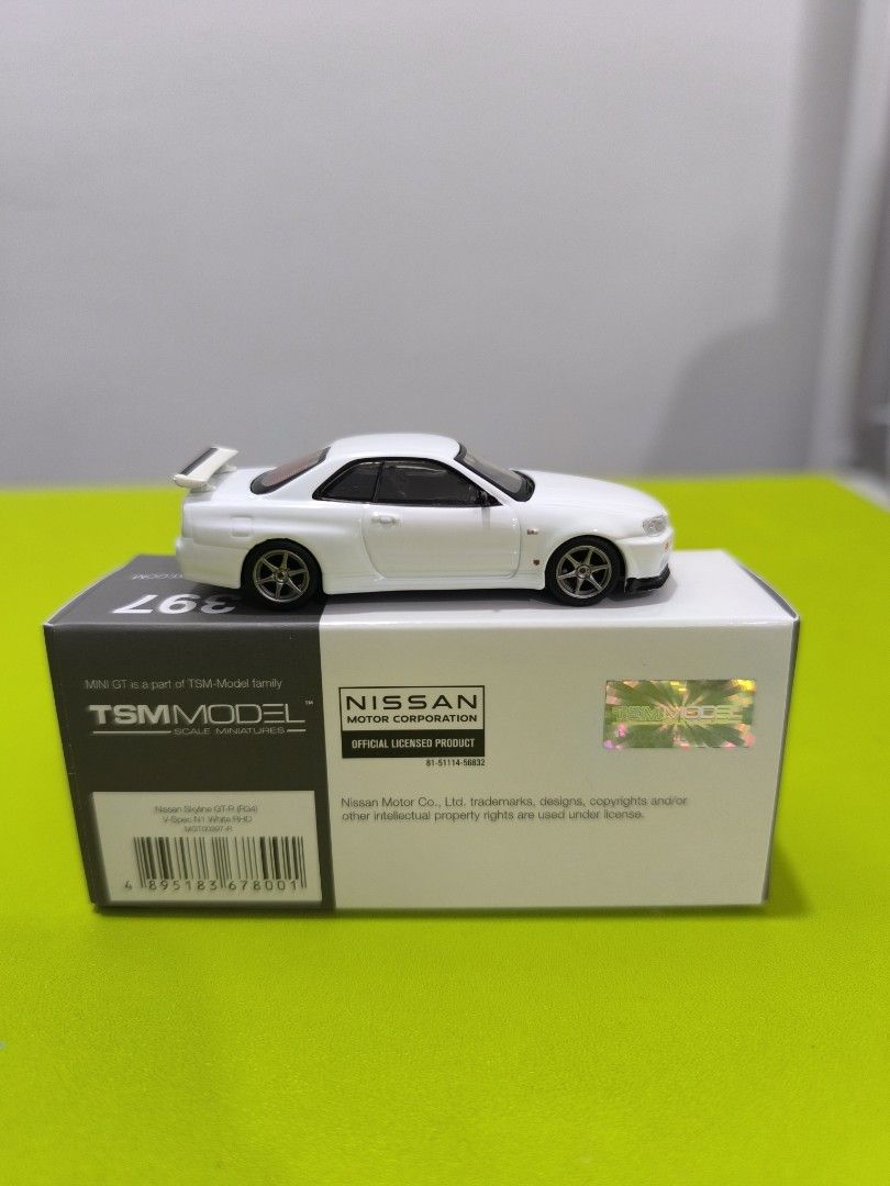 Mini GT R34 White #397, Hobbies & Toys, Toys & Games on Carousell
