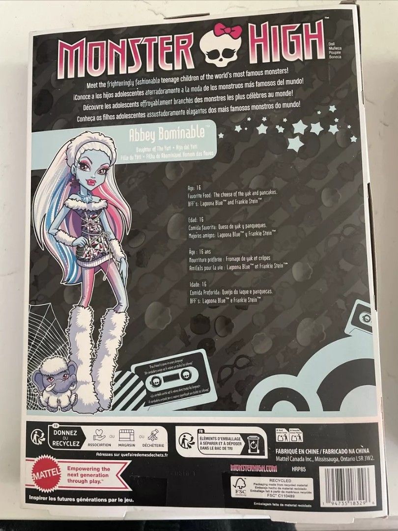 Monster High Boo-riginal Creeprodution Abbey Bominable Doll 2024 ...