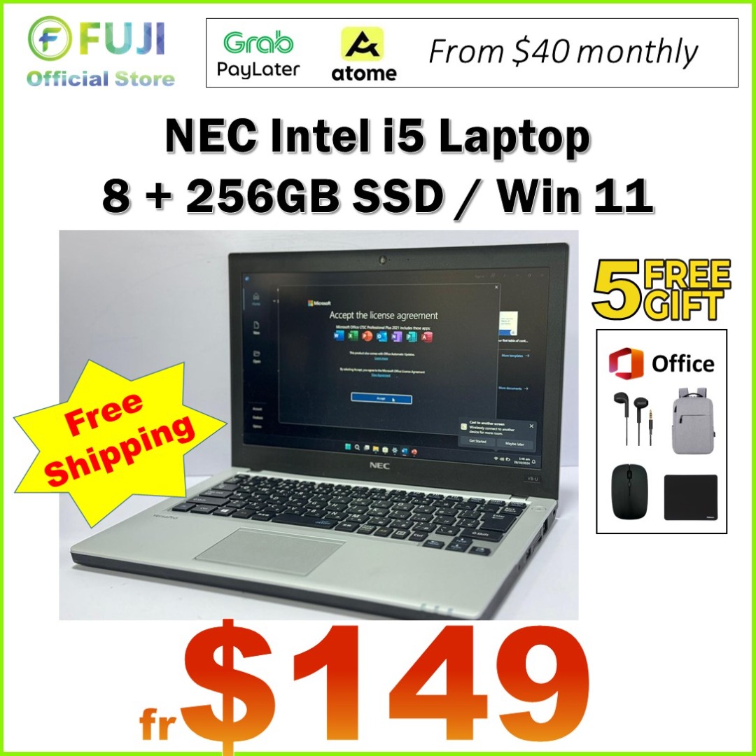 NEC Intel i5 Laptop - Excellent Exterior - Lightest Laptop - Win 11 ...