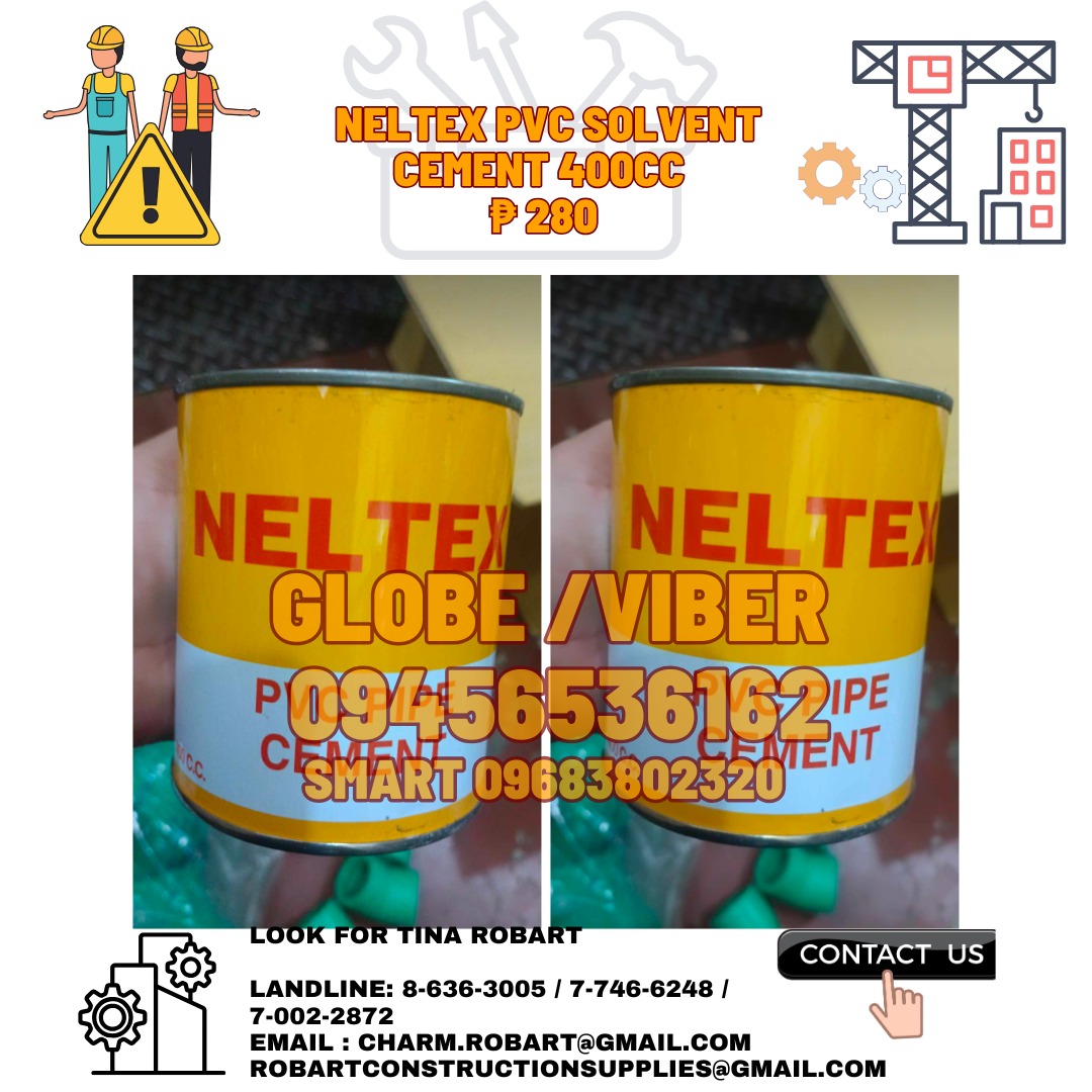 Neltex pvc solvent cement 400cc, Commercial & Industrial, Construction ...