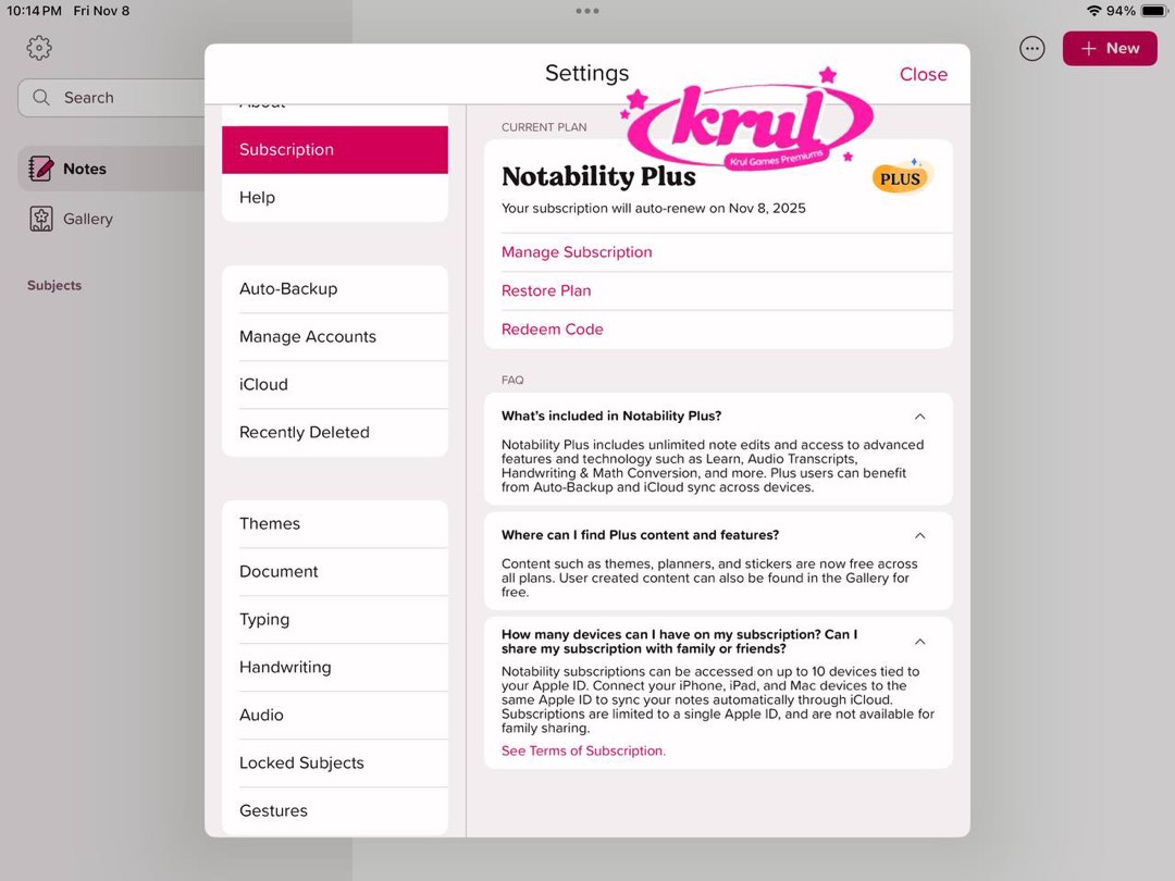 Notability Plus, Hobbies & Toys, Stationary & Craft, Stationery & School Supplies on Carousell