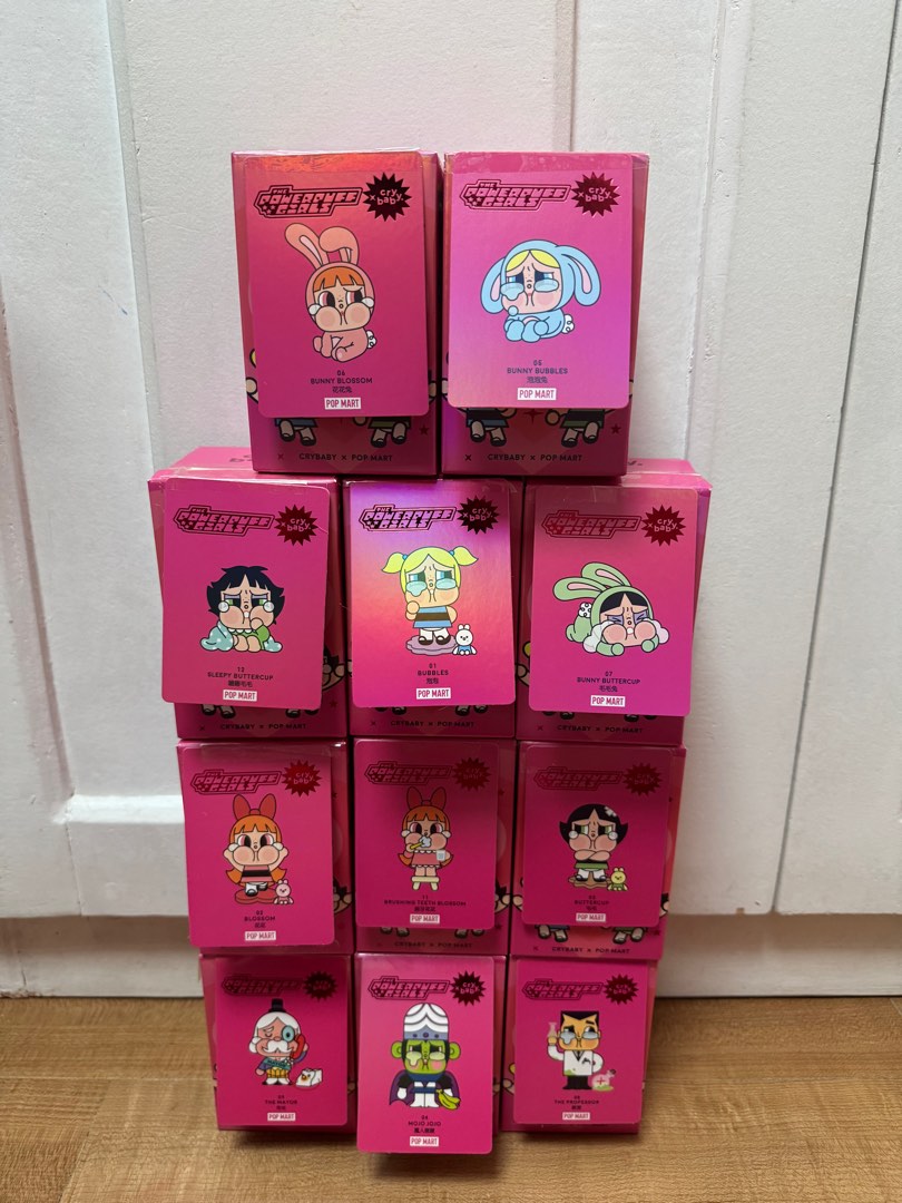 POPMART CRY BABY X Powerpuff Girls Figure Series, Hobbies & Toys ...