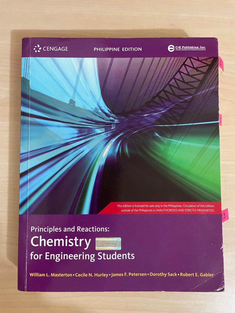Principles and Reactions: Chemistry for Engineering Students by Masterton, Hurley, Petersen ...