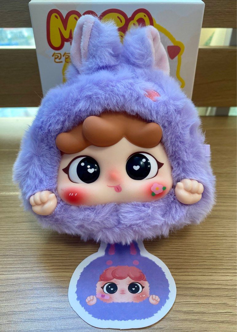 Purple Bunny Moving Eyes - Migo V2 Animal Party Plush Keychain with ...