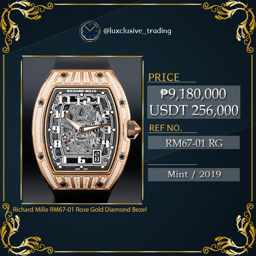 Richard Mille RM67-01 Rose Gold Diamond Bezel, Luxury, Watches on Carousell