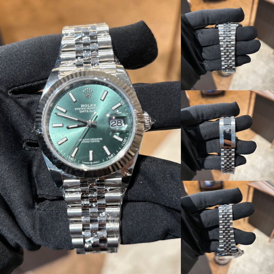 Rolex Datejust Fluted Mint Green Jubilee 126334, Luxury, Watches on ...