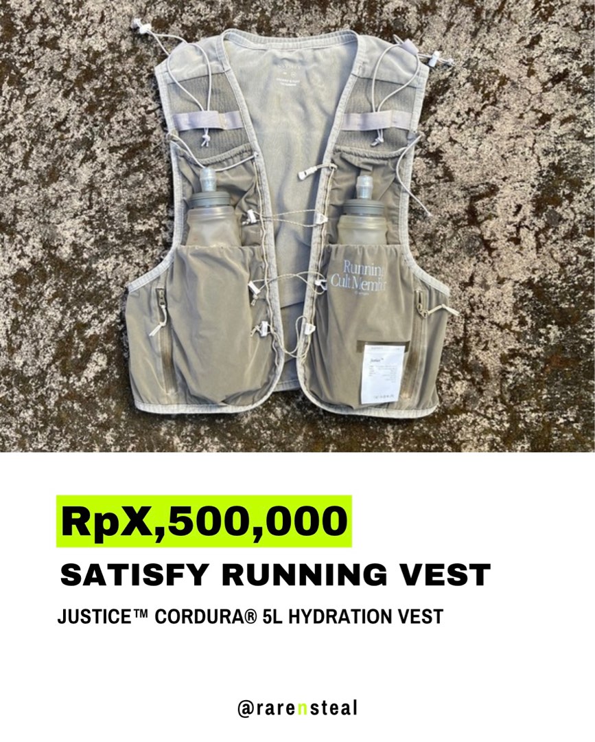 Satisfy Hydration Vest, Olah Raga, Baju Olahraga di Carousell