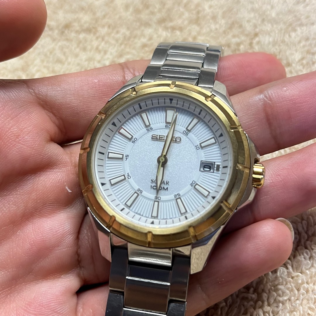 Seiko Solar Quartz unisex 100m, Men's Fashion, Watches & Accessories ...