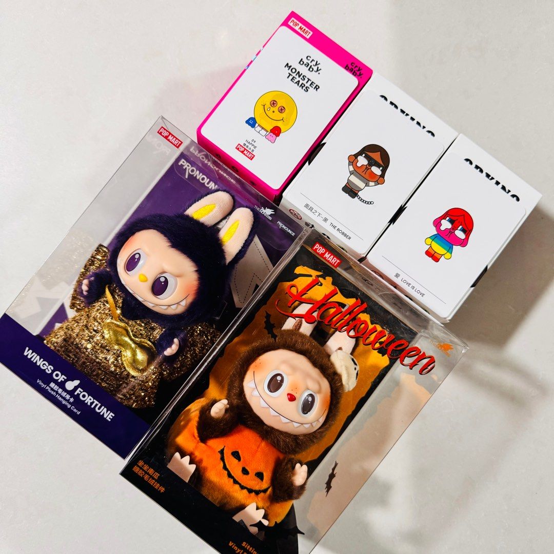 (SET) POPMART Labubu Pronounce + Labubu Halloween + Crybaby Crying ...