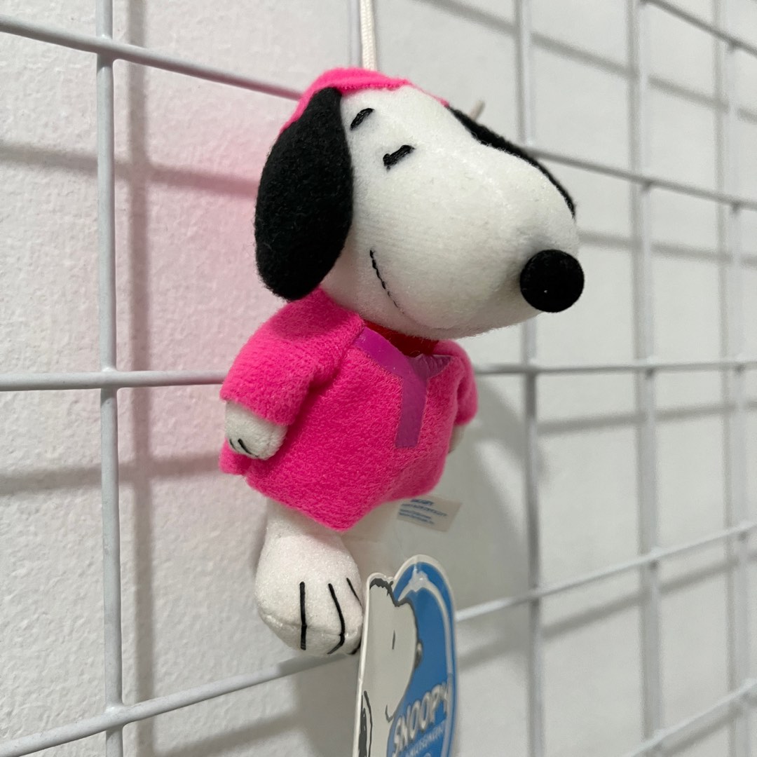 Snoopy Pink Plush Keychain Bag Charm 10cm SEGA Japan, Hobbies & Toys ...